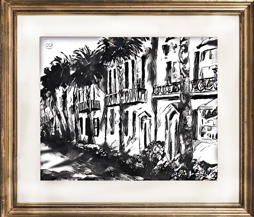 "Rainbow Row" Print (B&W) – DB Designs